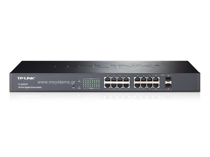 Tp-Link 16-Port Gigabit Smart Switch with 2 Combo SFP Slots V2-0 TL ...