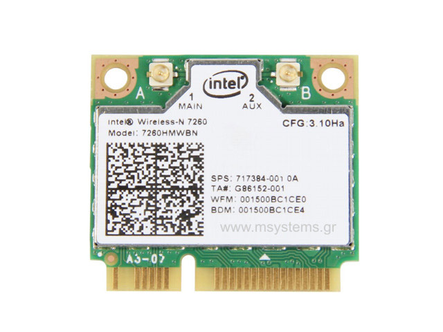 Intel Dual Band Wireless-N 7260 7260-HMWBNWB-R | Ασύρματες Κάρτες Δικτύου | Msystems