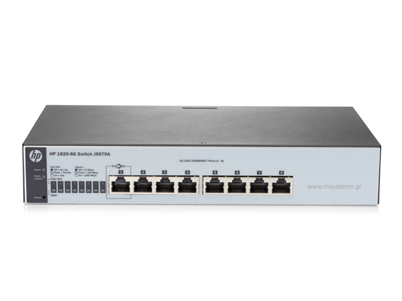 HPE 8-port 101001000 1820-8G Switch J9979A | Switches | Msystems