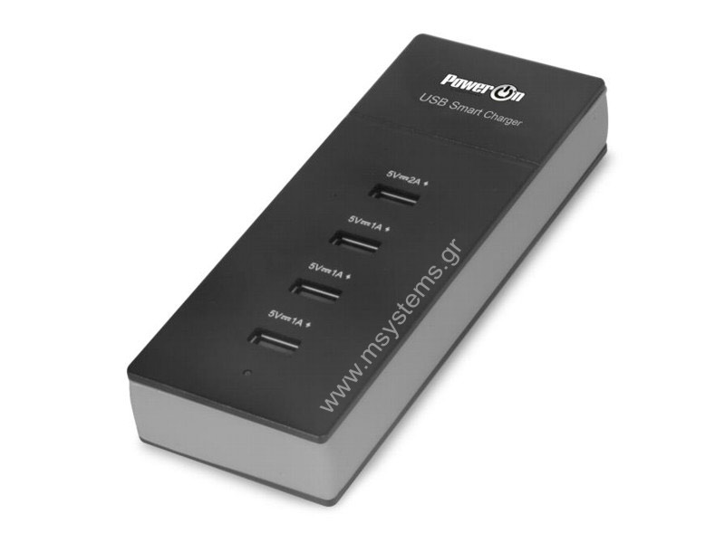Power On USB Fast Charger 4-Port CH-70 | Τροφοδοτικά Μπαταρίες | Msystems