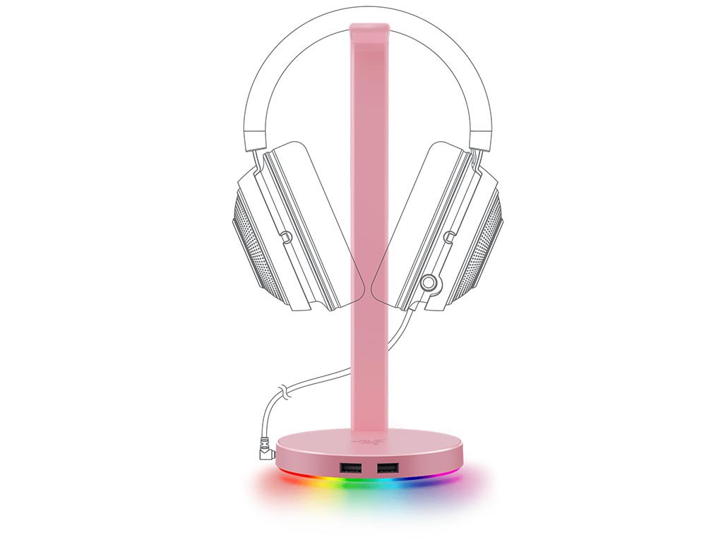 Razer Base Station V2 Chroma Headphone Stand - Quartz Pink RC21 ...