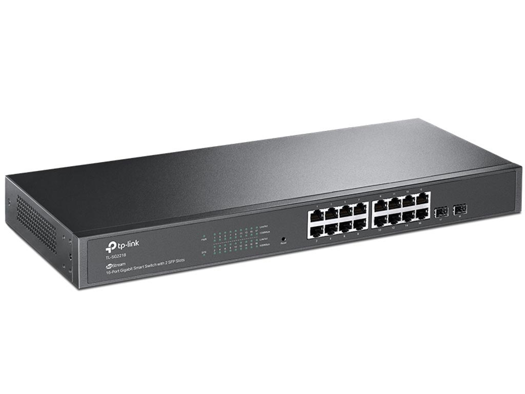 Tp-Link Jetstream 16-Port 10/100/1000 with 2-Port SFP L2+ Smart Managed Switch V1.0 [TL-SG2218 ...