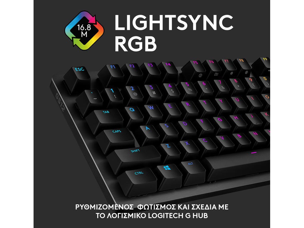 Logitech G G512 Carbon LightSync RGB Gaming Keyboard - GX Red Linear ...