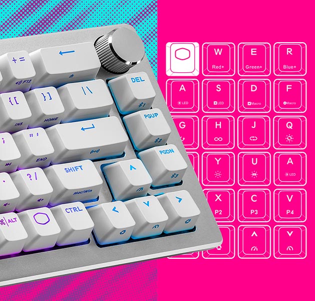 Cooler Master CK721 Wireless Mechanical Gaming Keyboard - Brown Switch ...