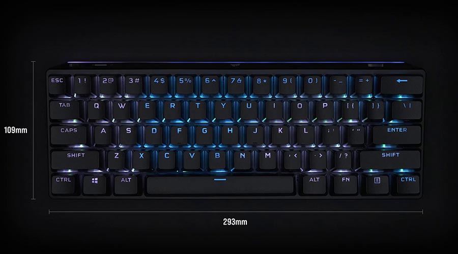 Corsair K70 Pro Mini 60 RGB Wireless Gaming Keyboard - Cherry MX Red ...